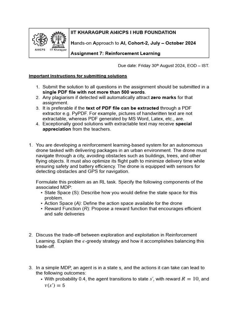 HAAI Assignment RL | PDF | Artificial Intelligence | Intelligence (AI) & Semantics