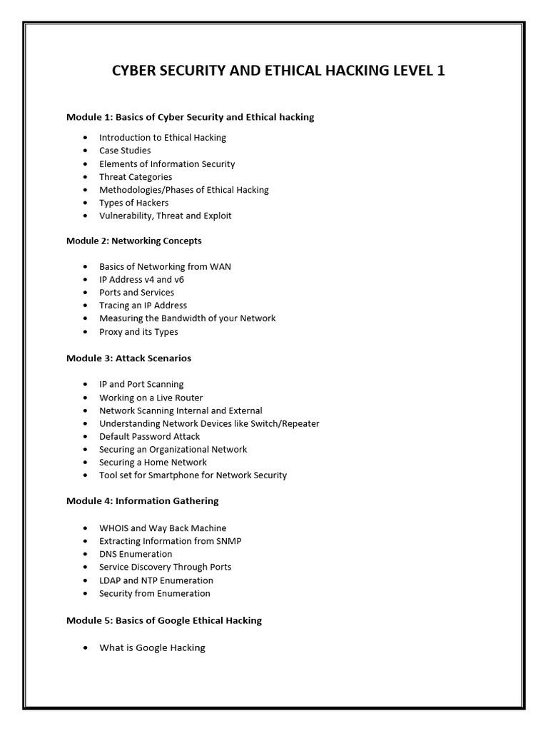 Cybersecurity & Ethical Hacking Guide | PDF | Security | Computer Security