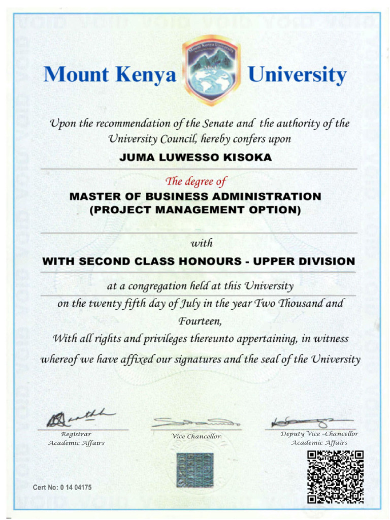 Mount Kenya Diploma | PDF