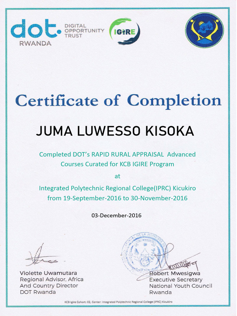 Certificate IPRC KCB | PDF