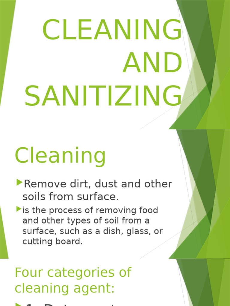 Cleaning And Sanitizing 8 Pdf Disinfectant Chemical Substances