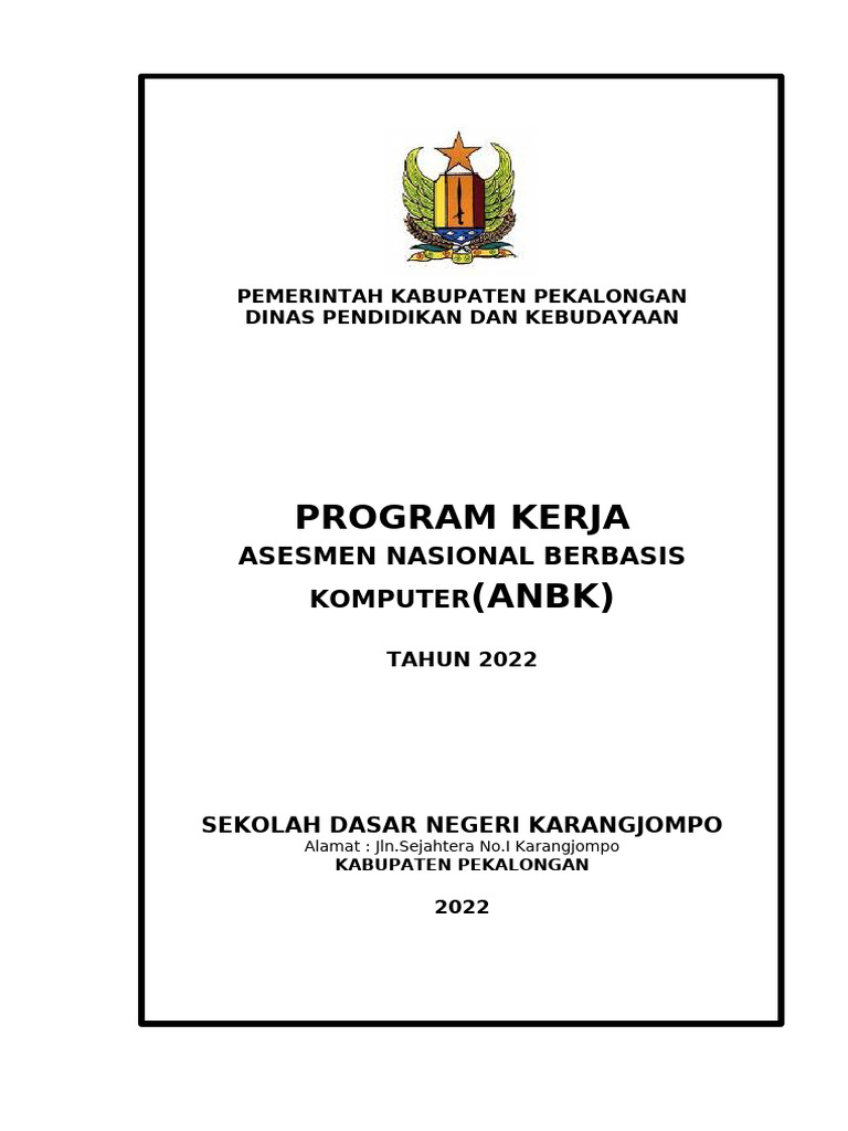 Cover Program Kerja AN 21 | PDF