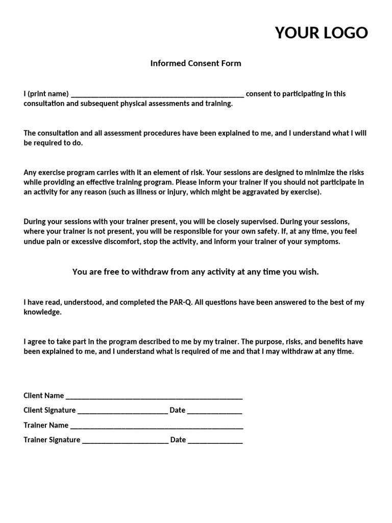 Informed Consent Form - Template | PDF