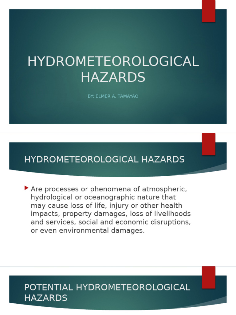 9 Hydrometeorological Hazards | PDF | Tropical Cyclones | Thunderstorm