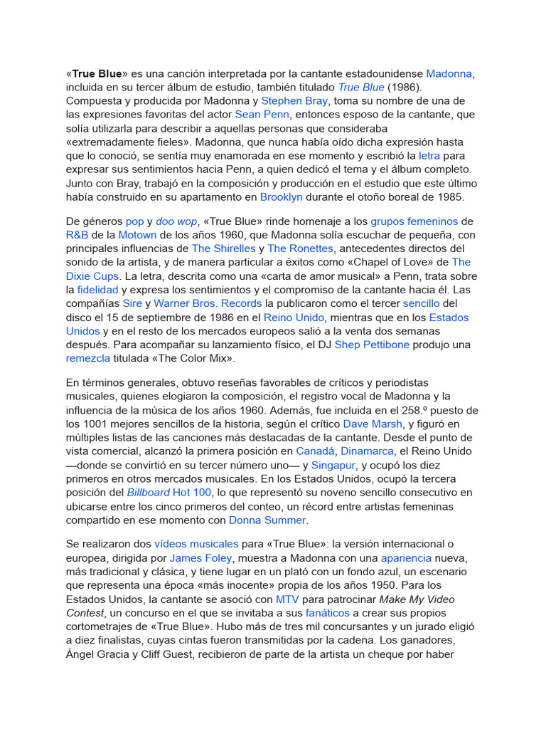 True Blue -2 | PDF | Música grabada | Industria de la música