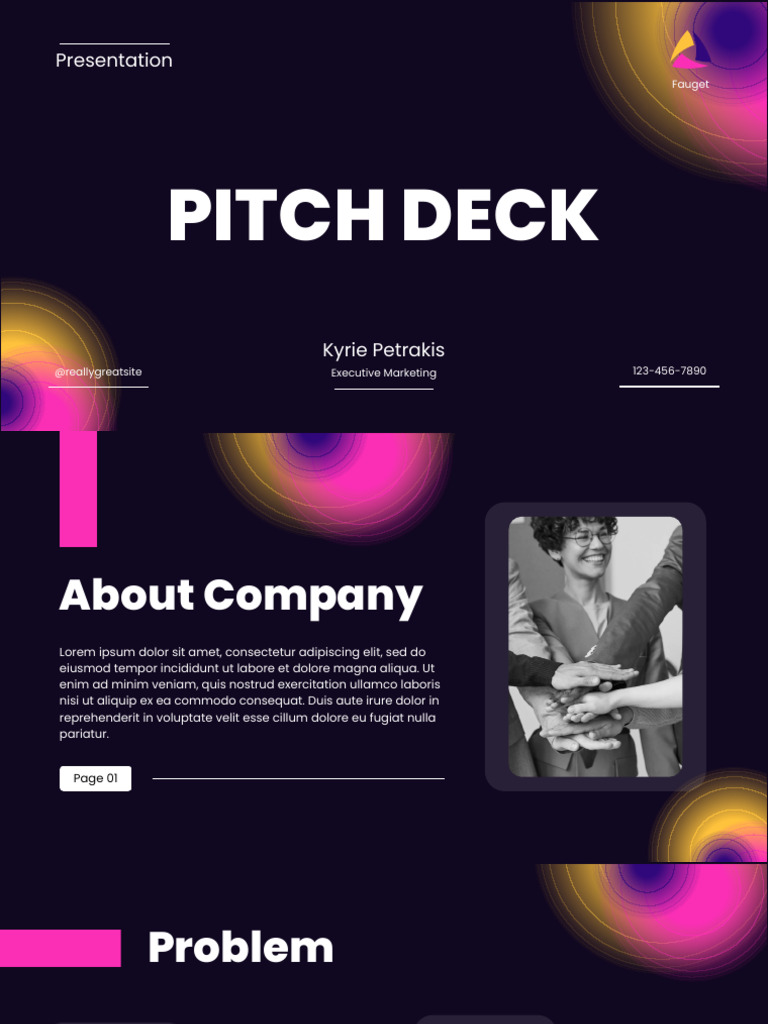 Purple Modern Pitch Deck Presentation | PDF