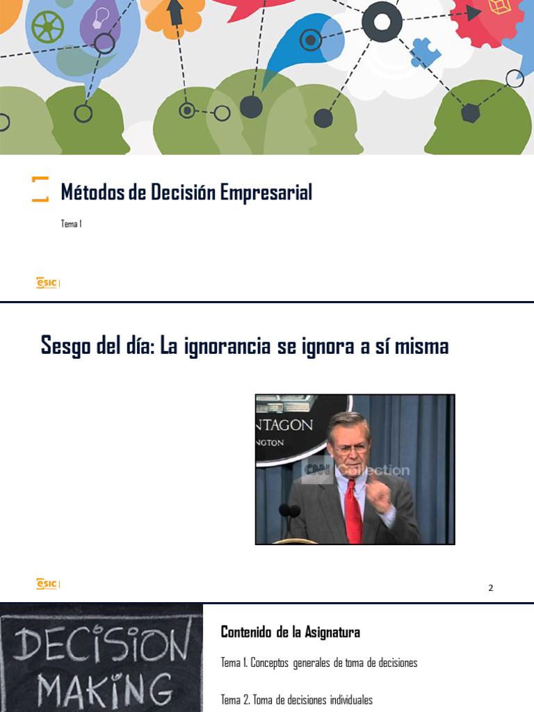 Corporate Decision Methods - Unit 1 ESP 2022 - 2023 Completo | PDF | Toma de decisiones | Liderazgo