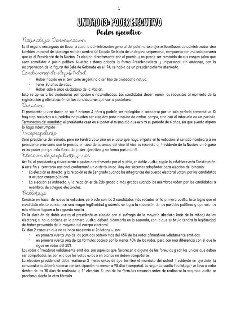 Resumen UNIDAD 13 | PDF | Sistema de dos rondas | Regulación