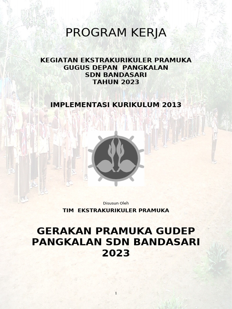 Program Kerja Pramuka | PDF | Karier & Perkembangan
