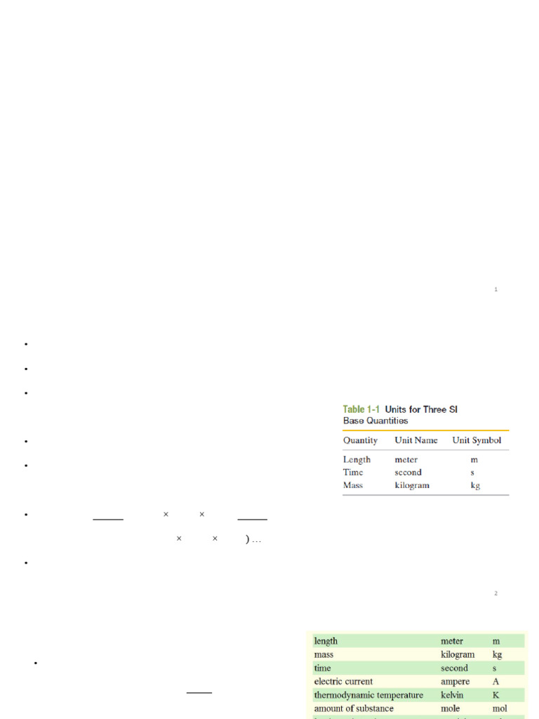 CH 1 | PDF | Kilogram | Mass