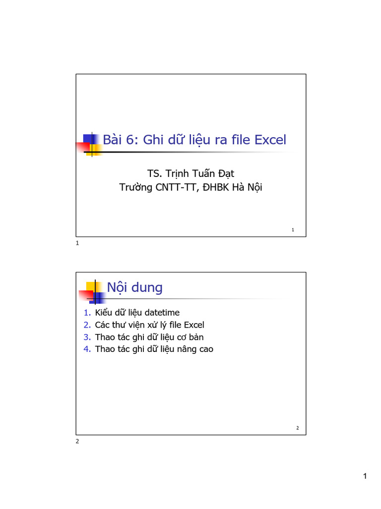 Bai 06 - Ghi Du Lieu Ra File Excel | PDF