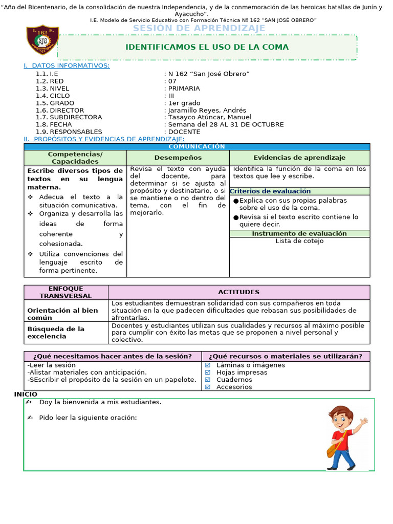 Uso de la Coma en Primaria | PDF | Evaluación | Aprendizaje