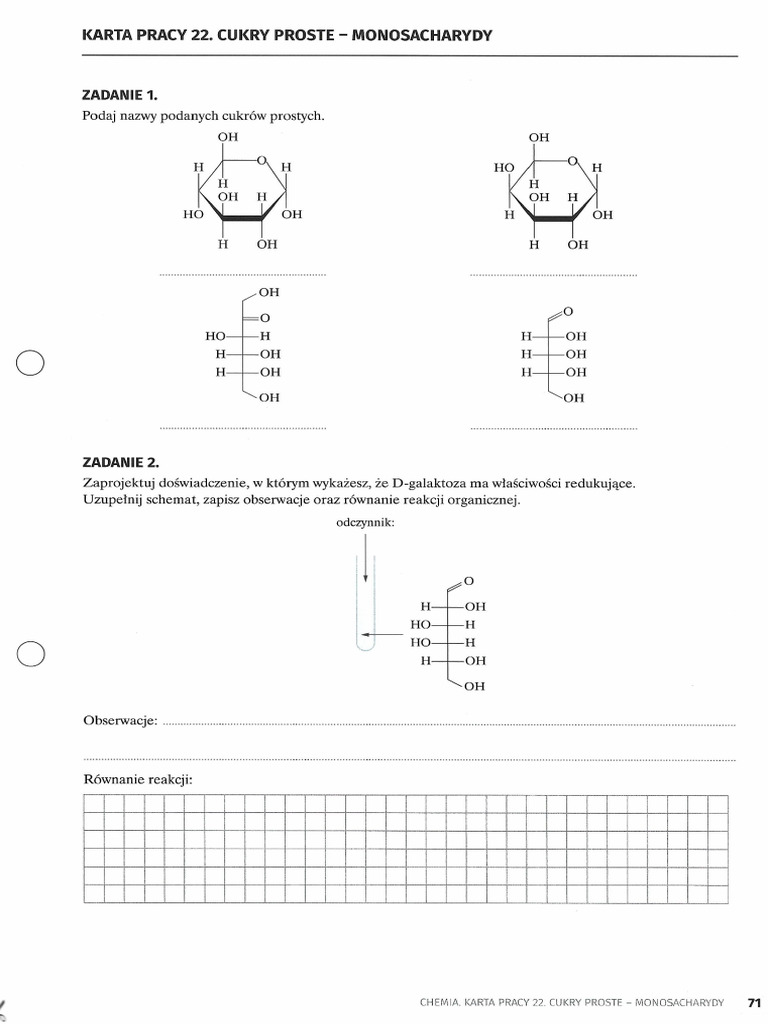Cukry Zadania Powtorzeniowe | PDF