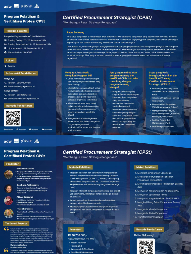 Brosur CPST Batch 4 - Sept 2024 | PDF