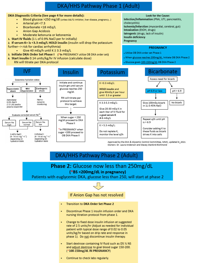 Dka Hhns Pathway | PDF | Diabetes Management | Human Diseases And Disorders