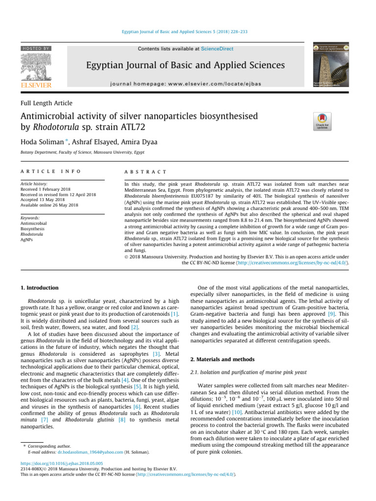 Antimicrobial Property of Silver Nanoparticles | PDF | Microbiology