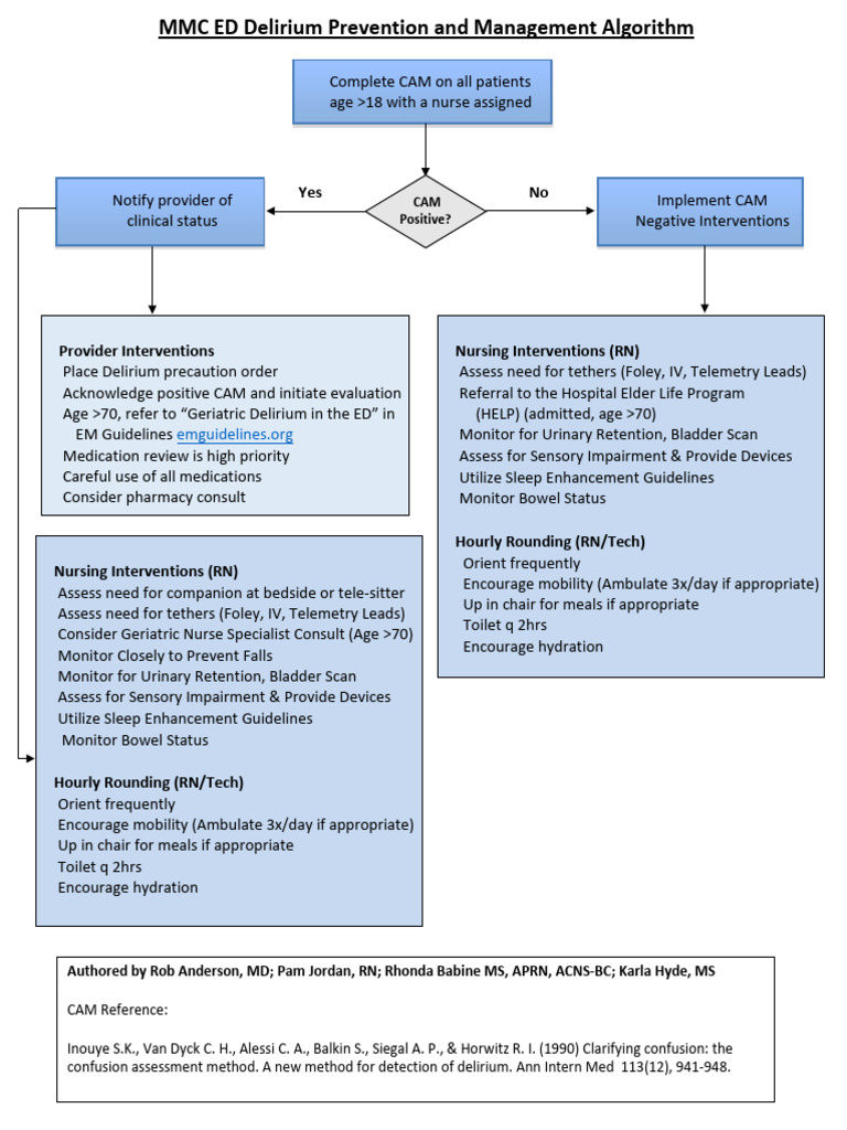 ED Delirium Prevention and Management Algorithm | PDF | Geriatrics ...