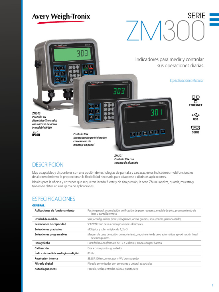 ZM300 ficha tecnica | PDF | USB | Ingeniería Informática