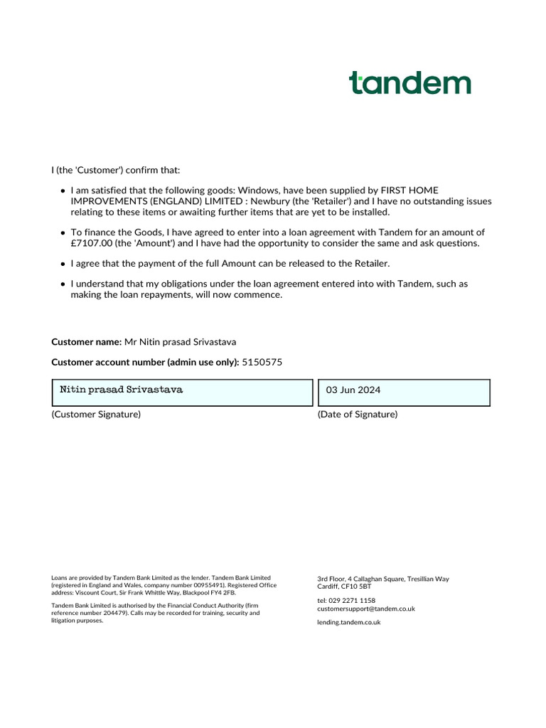 Satisfaction Note - Signed | PDF