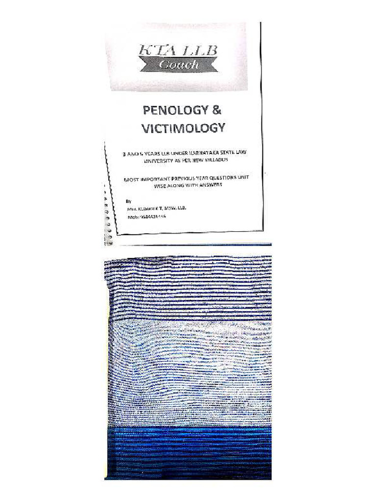 Penology and Victimology PDF | PDF
