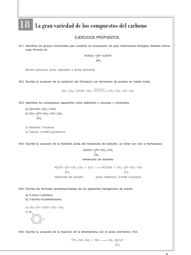 62213271 Quimica Ejercicios Resueltos Soluciones Compuestos Del Carbono ...