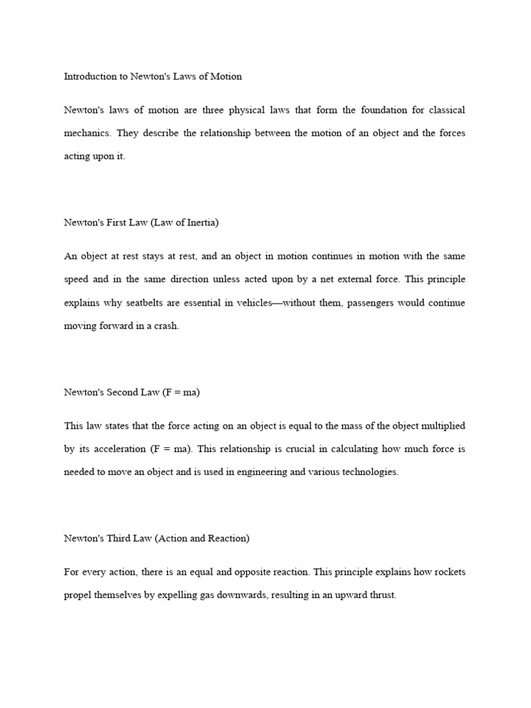 The Fundamentals of Newtonian Physics | PDF