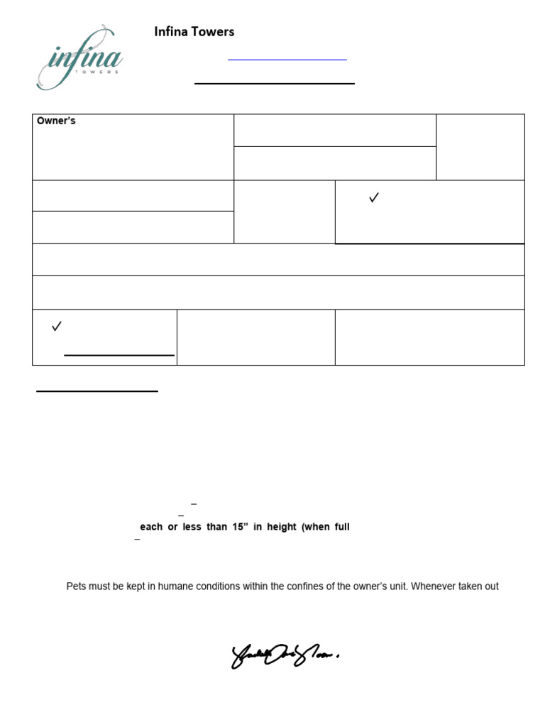 PET REGISTRATION FORM Milady | PDF | Pet | Aquarium