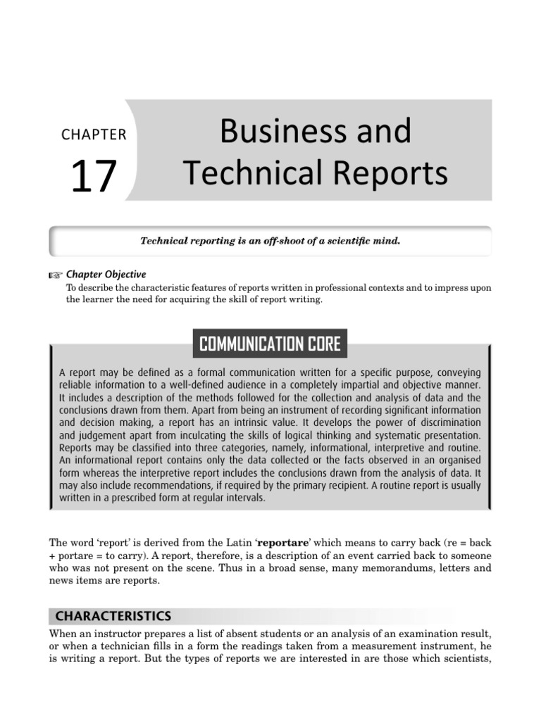 Characteristics of Technical Reports | PDF | Experiment | Information