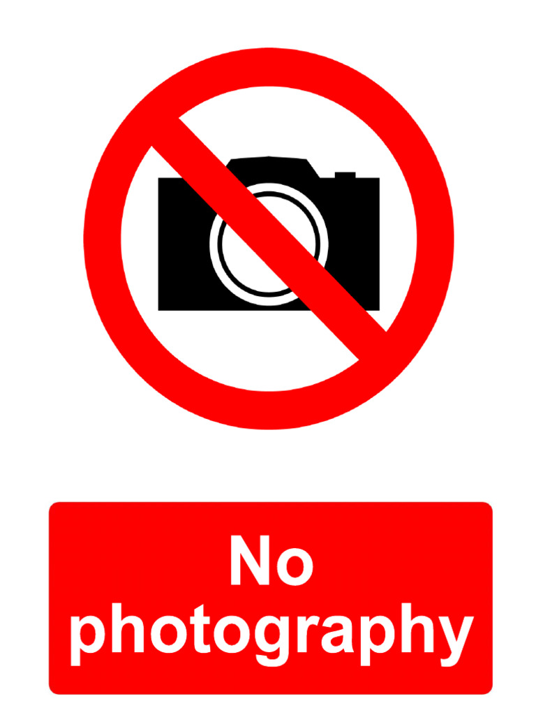No Photography Prohibition Sign | PDF