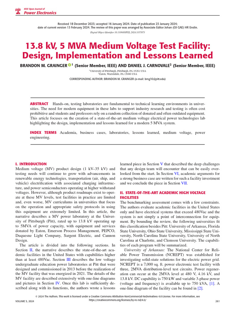 13.8kv 5mva Medium Voltage Test Facility Design Implementation and ...