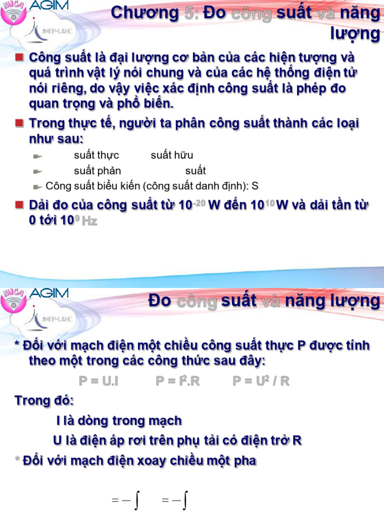 Chuong 5 - KTDL - Do Cong Suat Nang Luong | PDF