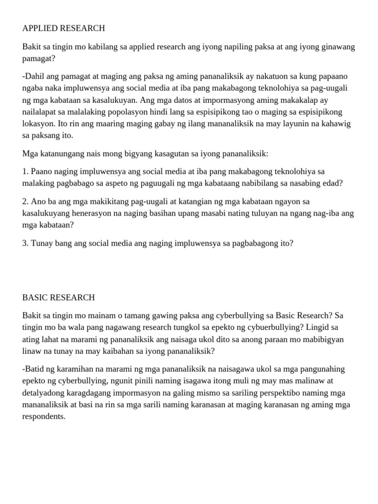 Applied Research | PDF