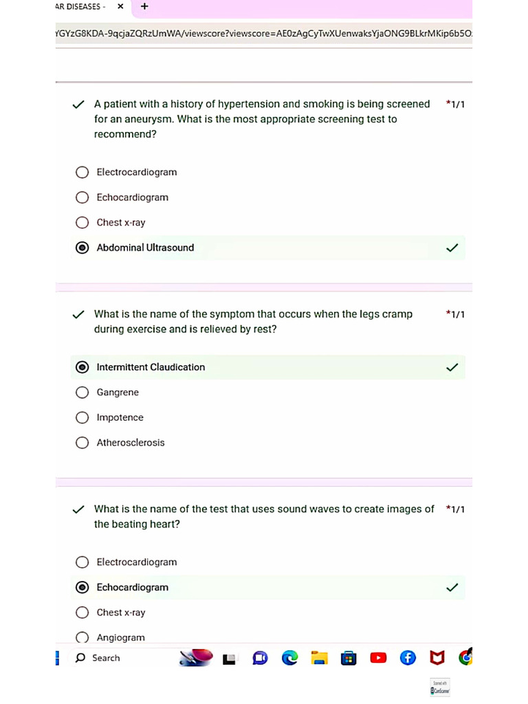 GERIA RLE Cardio Quiz | PDF