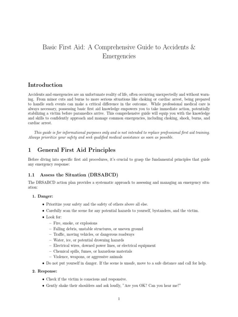 Basic First Aid | PDF | Cardiopulmonary Resuscitation | Shock (Circulatory)