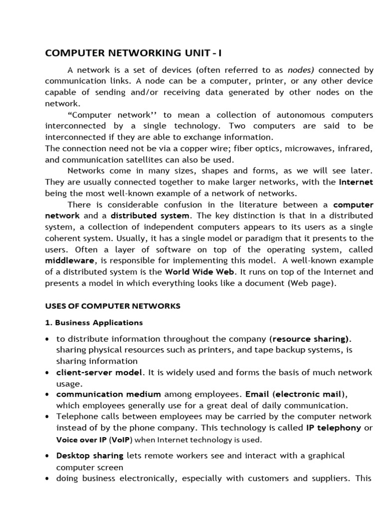 Lecture Notes 1 Pdf Duplex Telecommunications Network Topology