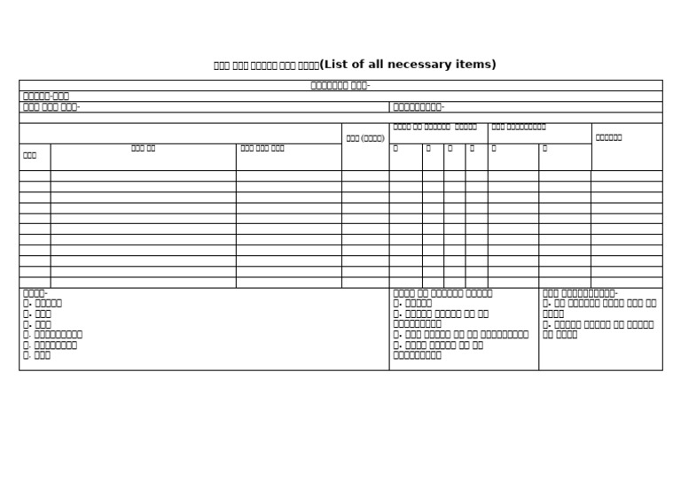 2 List of Necessary Items | PDF