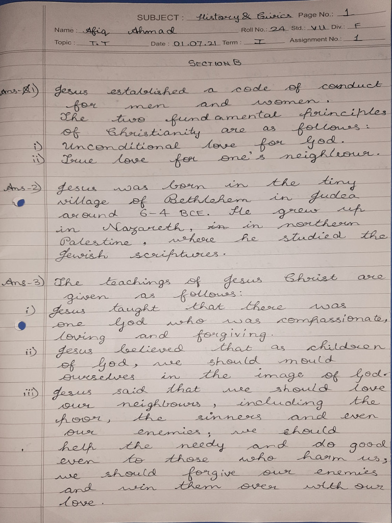 01.07.21 - History - VII - F - 24 - Afiq Ahmad | PDF