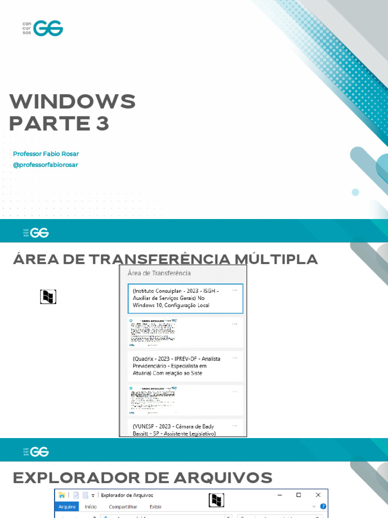 Aula 5 - Windows Parte 3 | PDF | Windows 10 | Microsoft Windows