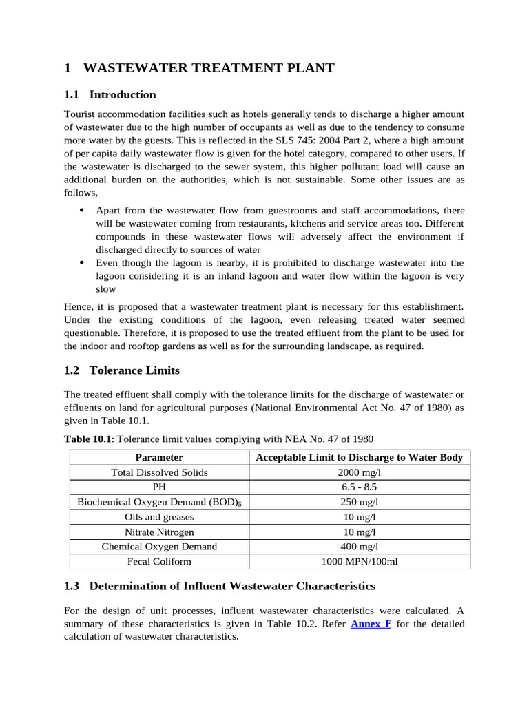 WASTEWATER TREATMENT PLANT | PDF | Sewage Treatment | Effluent