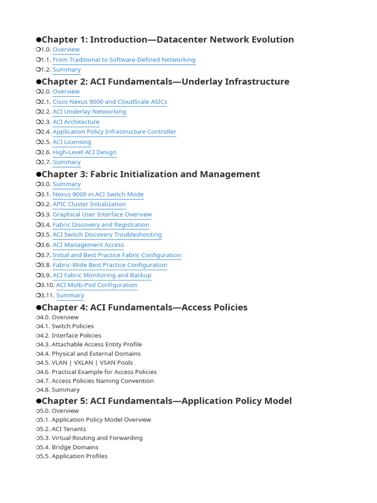 Cisco ACI Index | PDF | Computers