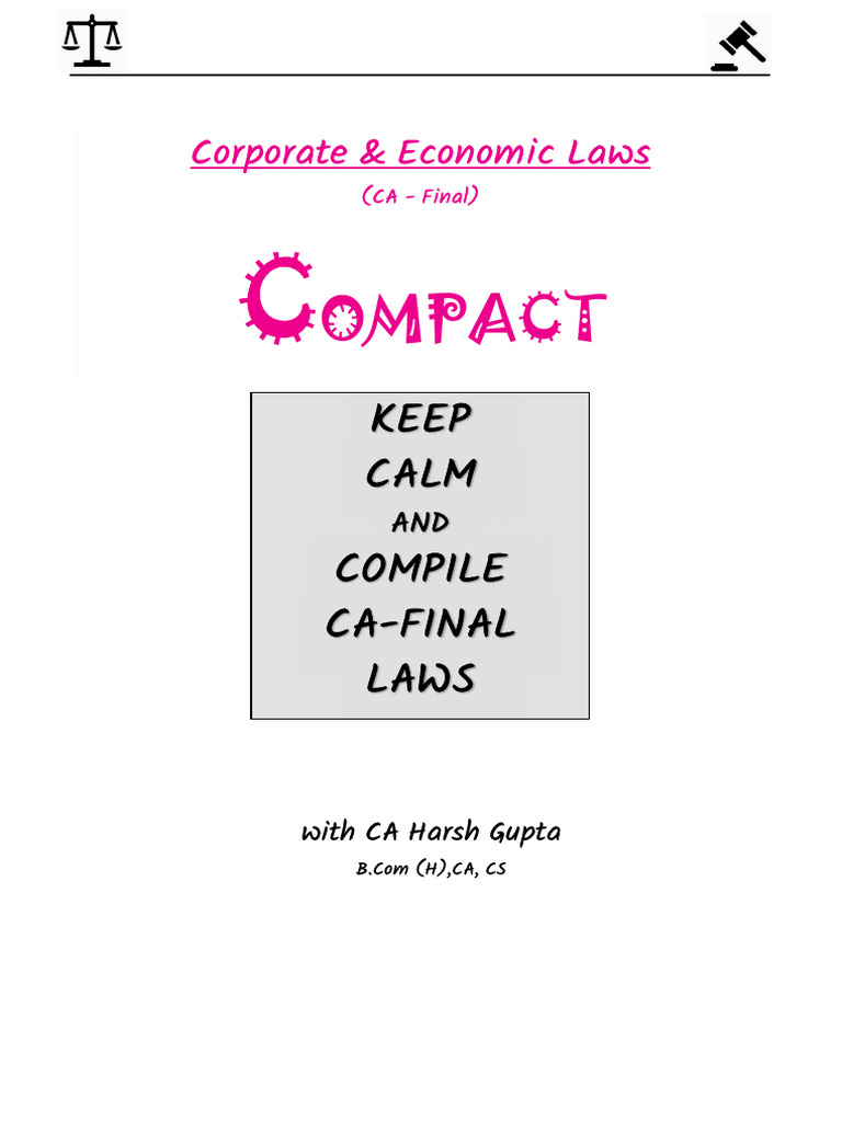 Ompact: Keep Calm Compile Ca-Final Laws | PDF | Audit Committee | Dream