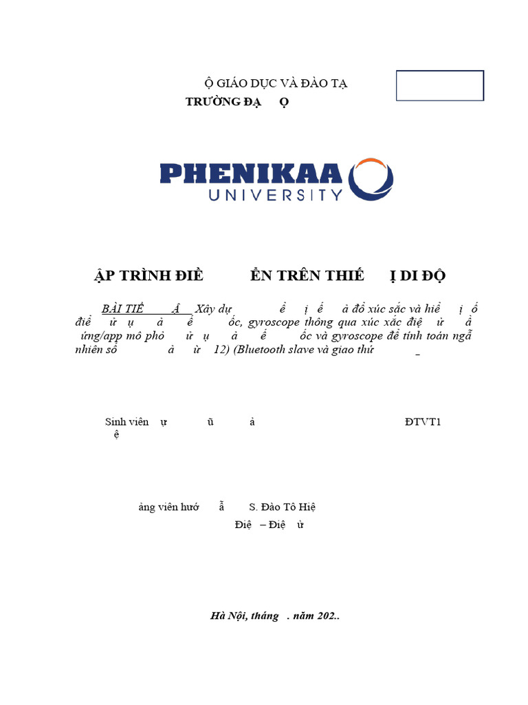 VuNamHai 21011926 K15DTVT1 FinalProject De9 Removed | PDF