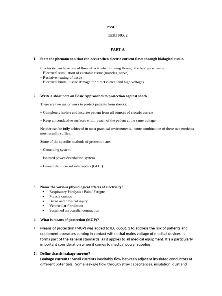 Test No 2 Psse | PDF | Electric Current | Electrical Engineering