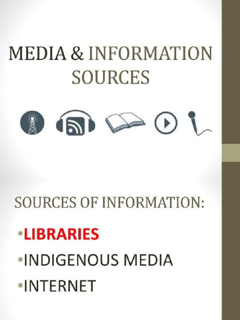 Media & Information Sources (1) | PDF