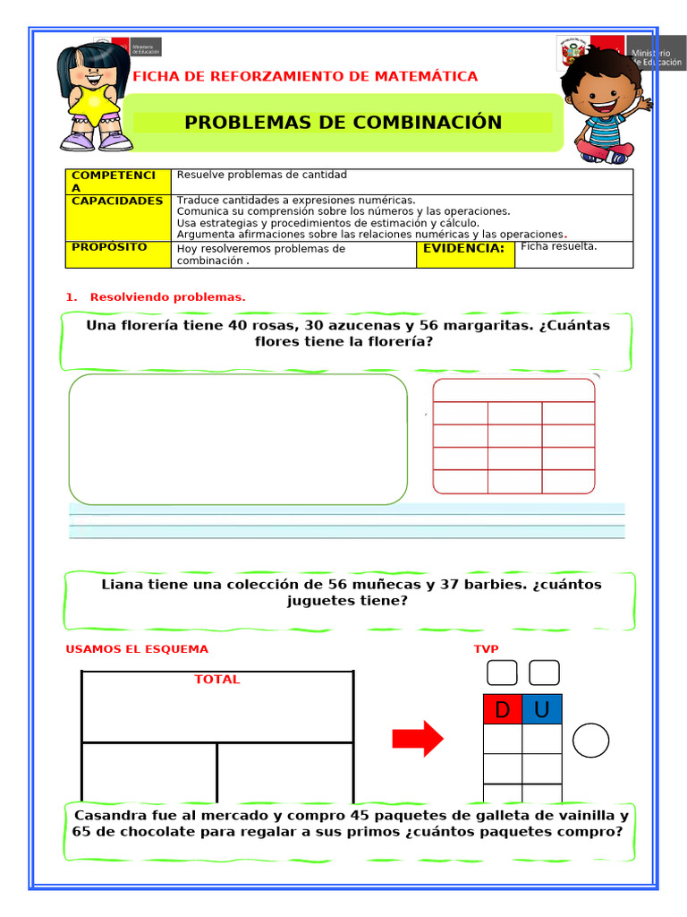 MAT PROBLEMAS DE COMBINACION | PDF