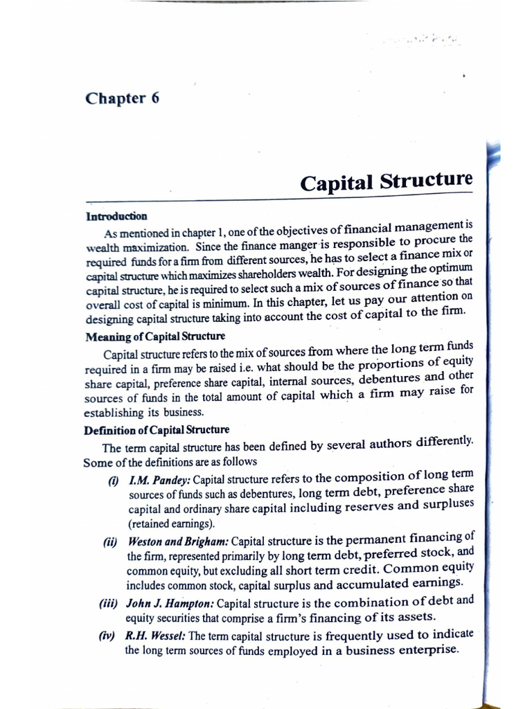 FM Cap Structure | PDF