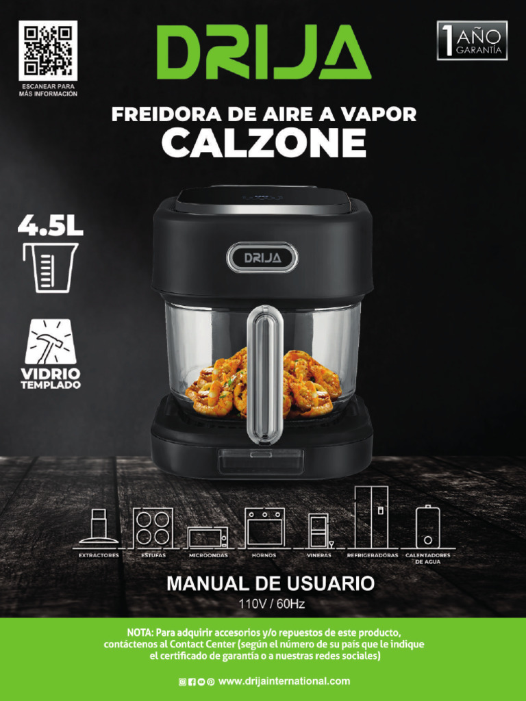 Drija Freidora de Aire - Manual Español | PDF