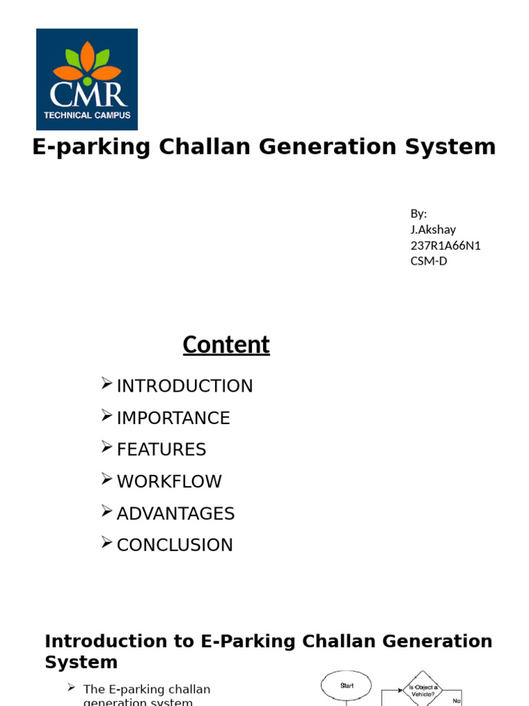 SE Lab PPT (E-Parking Challan Generation System) | PDF