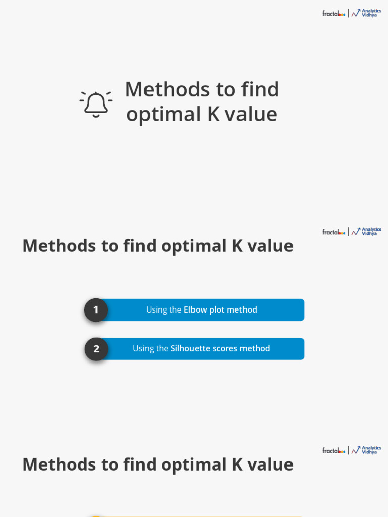 Methods To Find Optimal K Value | PDF