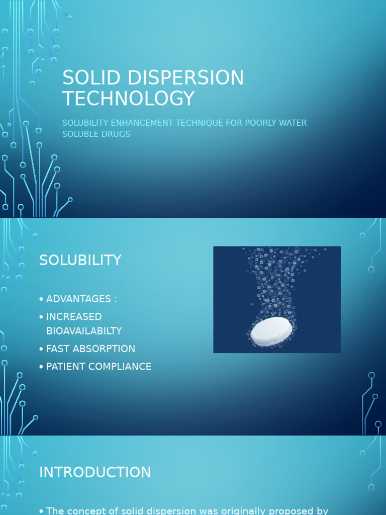 Solid Dispersion Technology | PDF | Wellness | Technology & Engineering